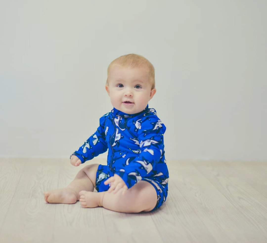 Blue shark boy swimsuit